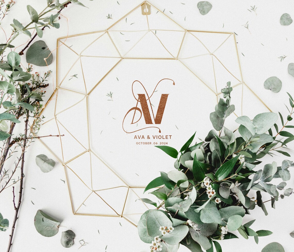 Couple Monogram For Wedding Lgbt Logo Design Wedding Monogram