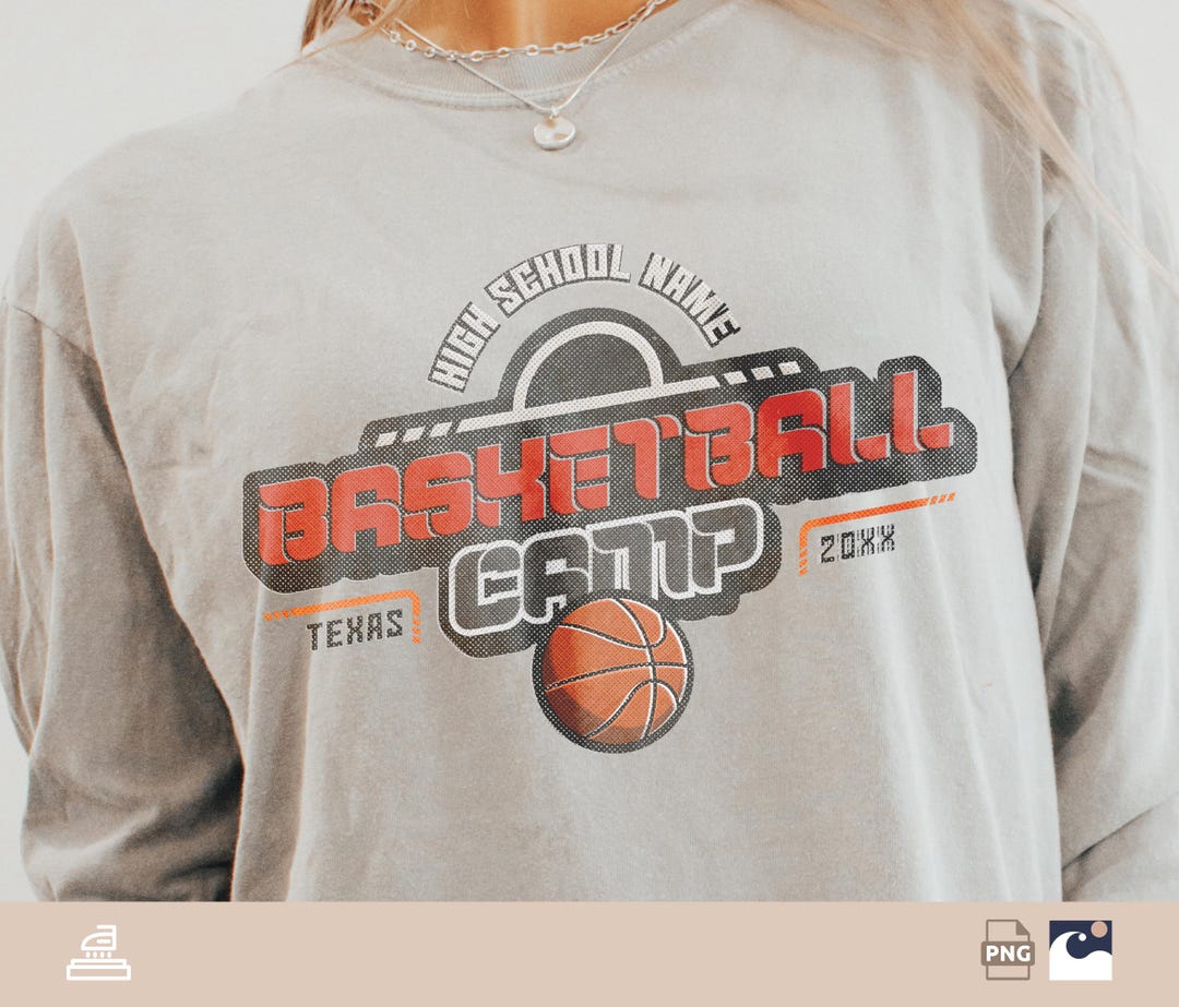 Custom Basketball Camp Sublimation Png, High School, Custom Design ...