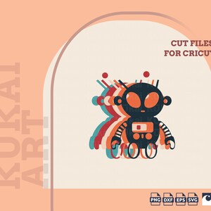 Robot Svg Layered Paper, Papercraft Robot, 3d Papercraft Robot, Cute ...