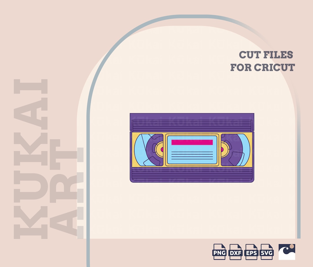 90's Video Tape Svg, VHS Tape Clipart, Cricut Cut Files, Videotape Svg ...