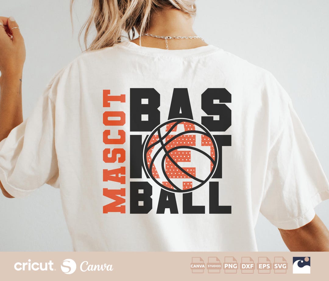 Dotted Basketball Svg Png, Bold Team Spirit Cut File, Basketball ...