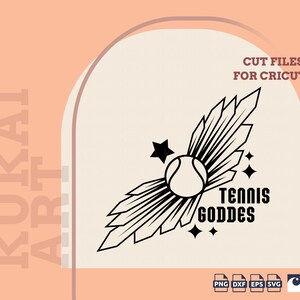 Tennis Goddess Svg, Tennis Ball Wings, Tennis Quote Svg, Tennis Saying ...