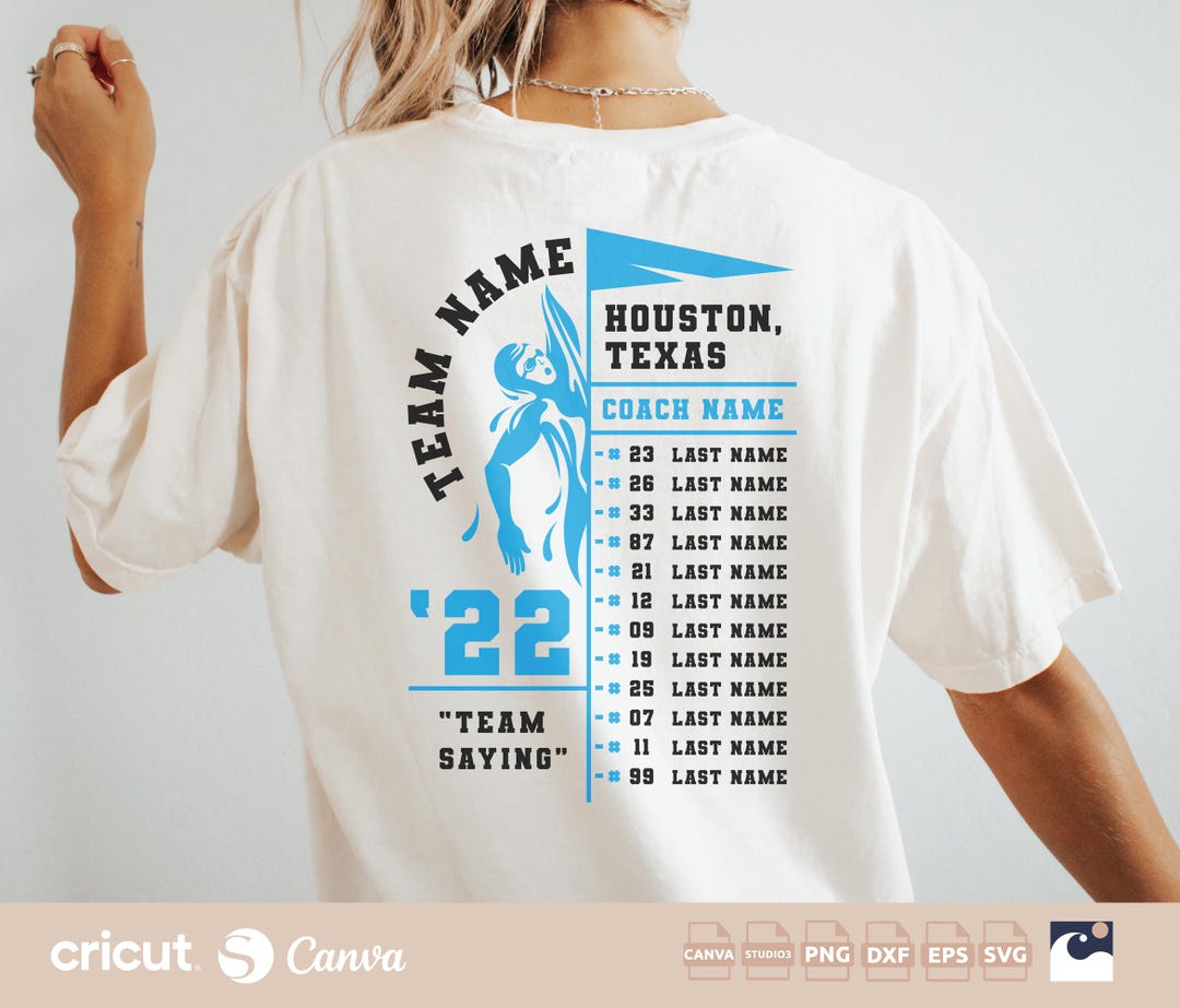 Swim Roster Template Svg, Sports Team Roster Svg, Mom, Coach, Swim Team ...