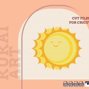 Layered Sun Svg, Happy Face Svg, Summer Svg, Happy Face Svg, Smiling ...