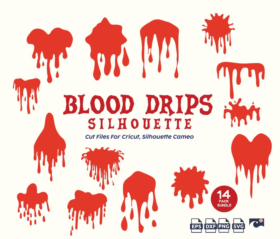 Blood Drop Svg Halloween, Blood Drips, Blood Drop Svg, Blood Splatter ...