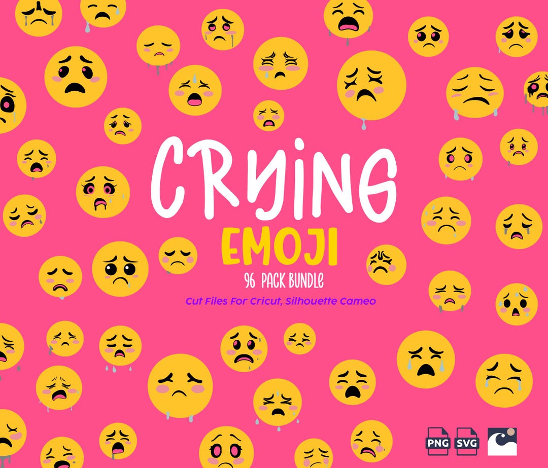 Crying Emoji Svg Png, Sad Crying Emoji, Face Emoji, Laughing Crying ...