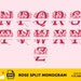 Rose Split Monogram Letters SVG Floral Alphabet Designs for DIY Crafts ...