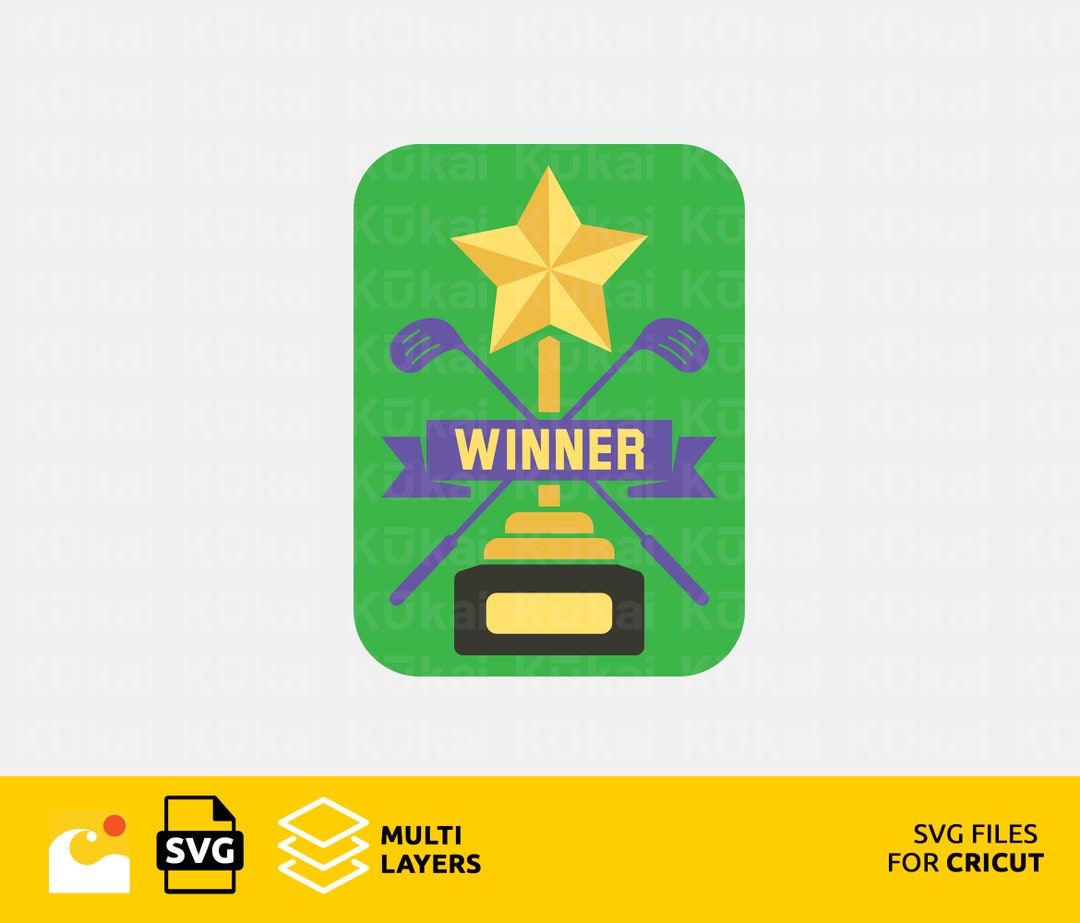 Winner Golf Trophy SVG File for Cricut, Celebrate Your Golf Success ...