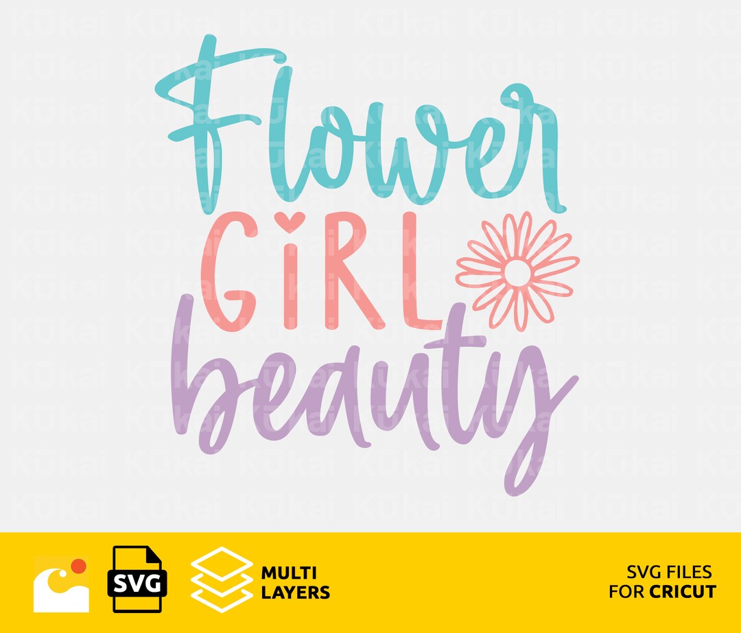 Flower Girl Beauty Svg Flower Girl Sweet Svg Inspiration - Etsy