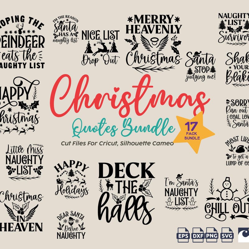 Christmas Quotes Svg - Etsy