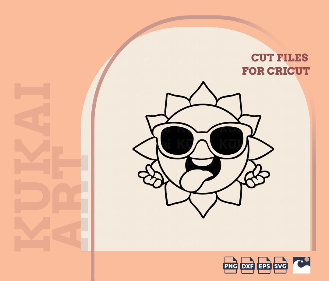 Summer Sun Outline Svg, Cartoon Sun Svg, Funny Sun Svg, Summer Sun Svg ...