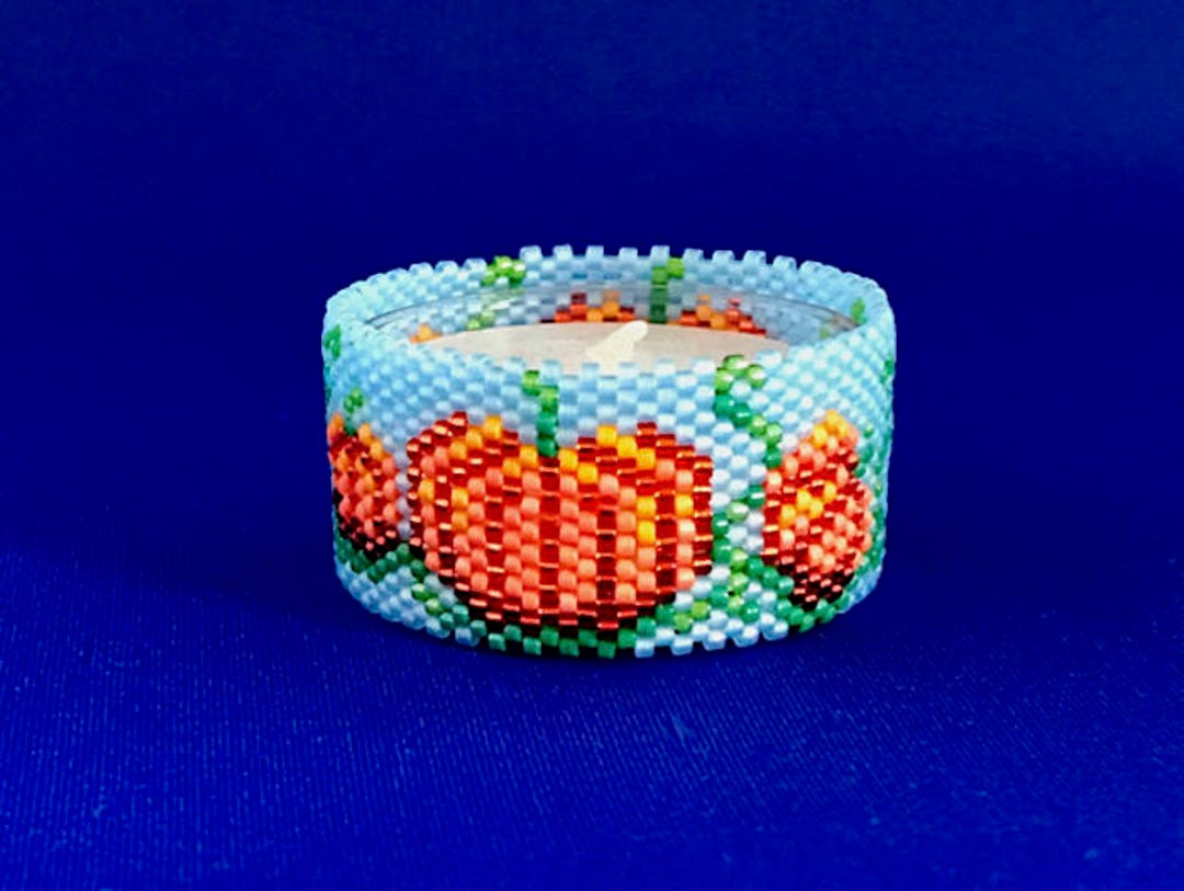 Pumpkins Tea Light Cover/napkin Ring Bead Pattern - Etsy
