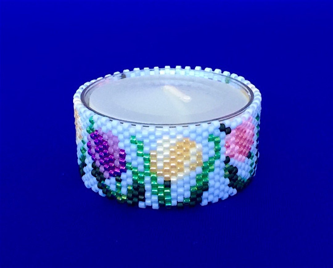Tulips Tea Light Cover/napkin Ring Bead Pattern - Etsy