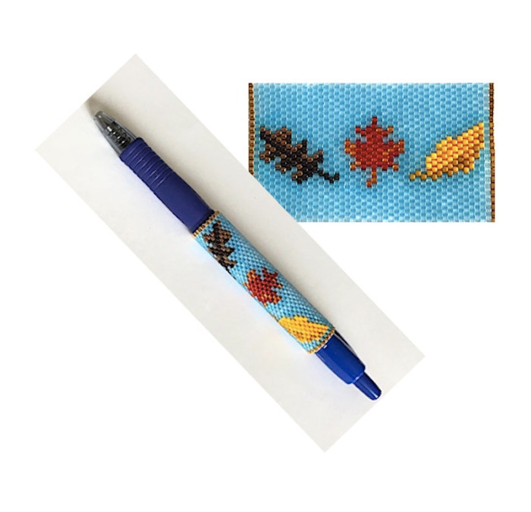 Autumn Leaves Beaded Pen Wrap Pattern - Etsy