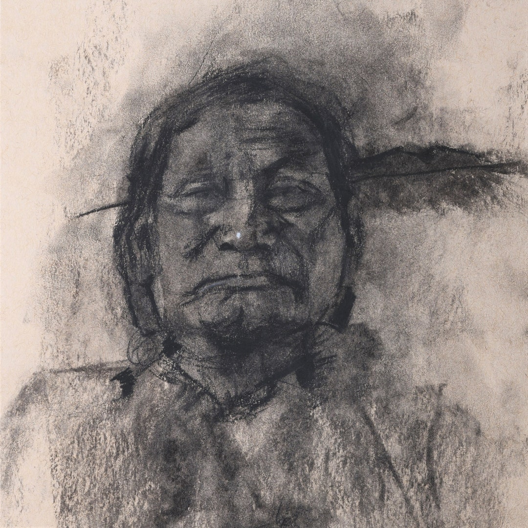 Native American Art Indian Chief Portrait Drawing - Etsy