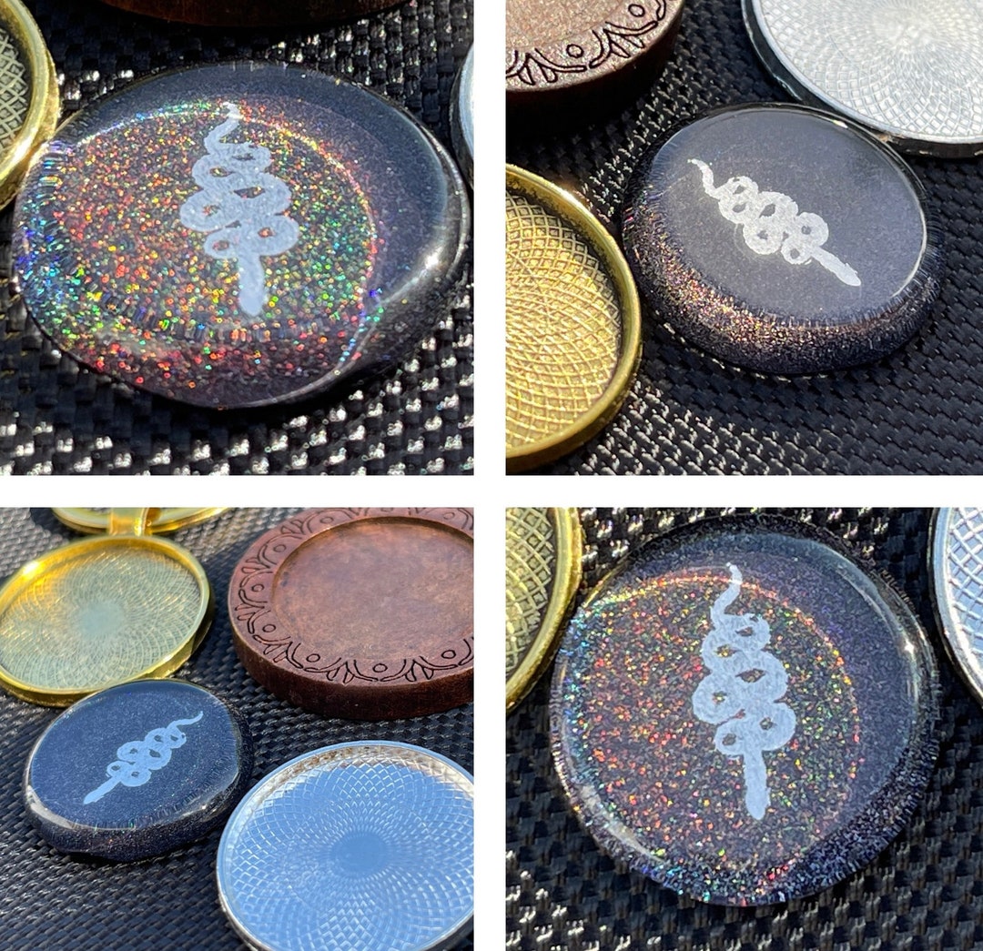 Demonic Serpent Sigil Black Holographic Holo Cabochon Keyring - Etsy