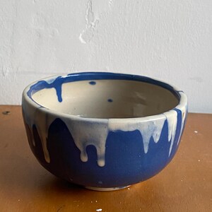 Dark Blue Drip Bowl - Etsy