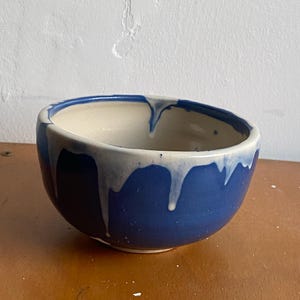 Dark Blue Drip Bowl - Etsy