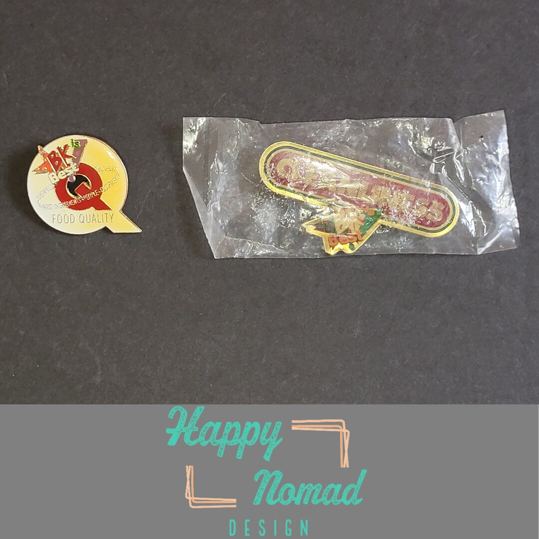 Two Burger King Employee Pins From the 90's - Etsy