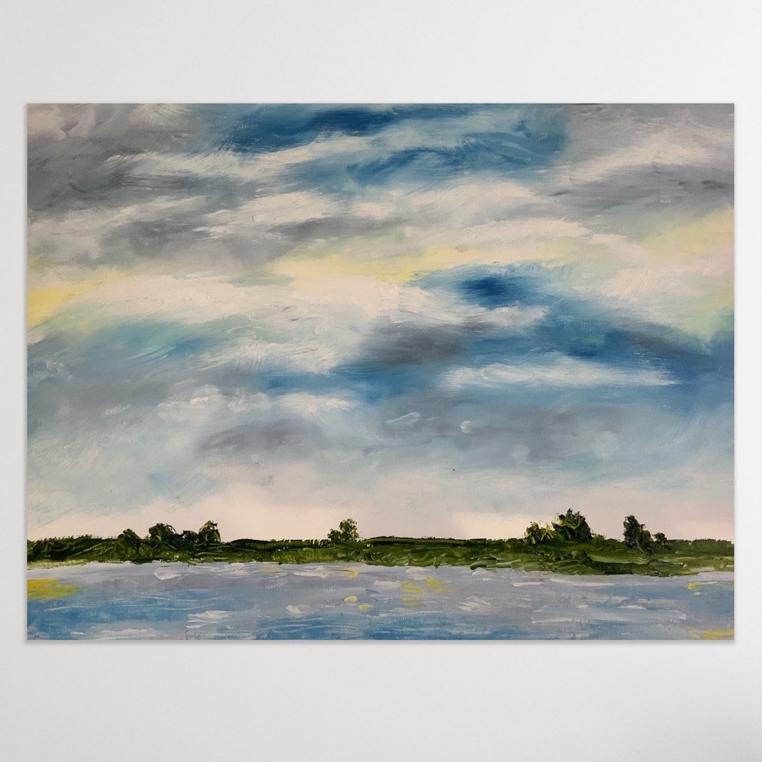 Digital Download, Fine Art Print, Lake Print, Wall Art Painting, Home ...
