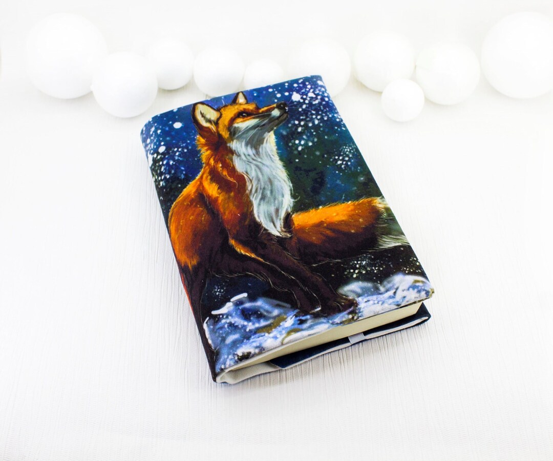 Fox Book Cover, Winter Book Protector - Etsy