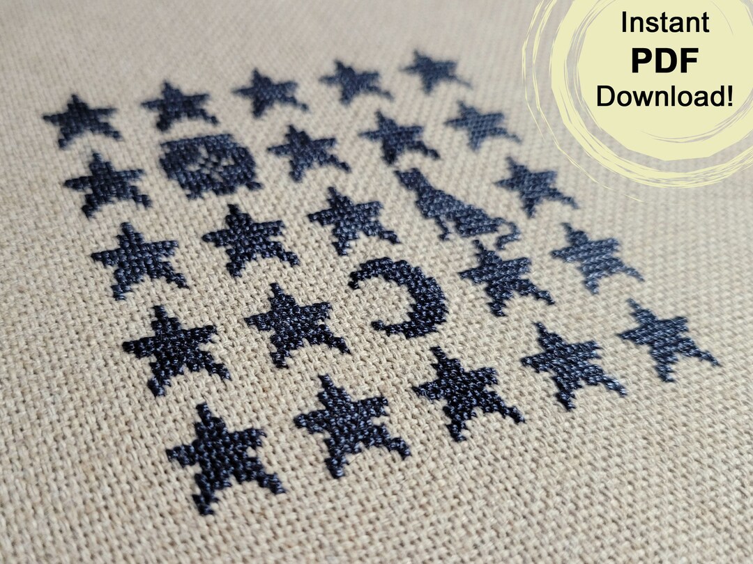 Little Star Box Cross Stitch Pattern Chart Digital Download PDF Plus ...