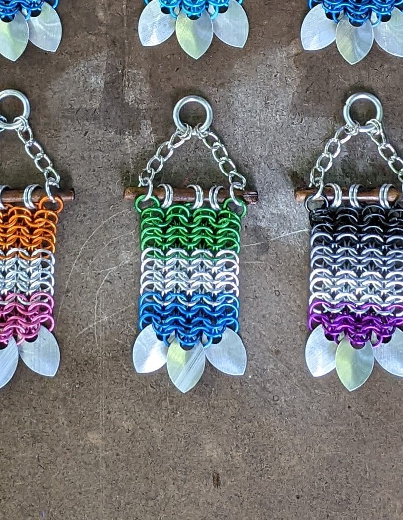 Pride Flag Mini Chainmail Banner Wall Hangings - Etsy