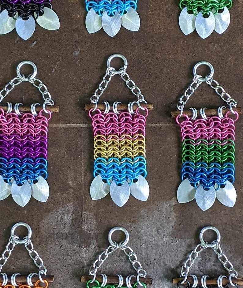 Pride Flag Mini Chainmail Banner Wall Hangings - Etsy