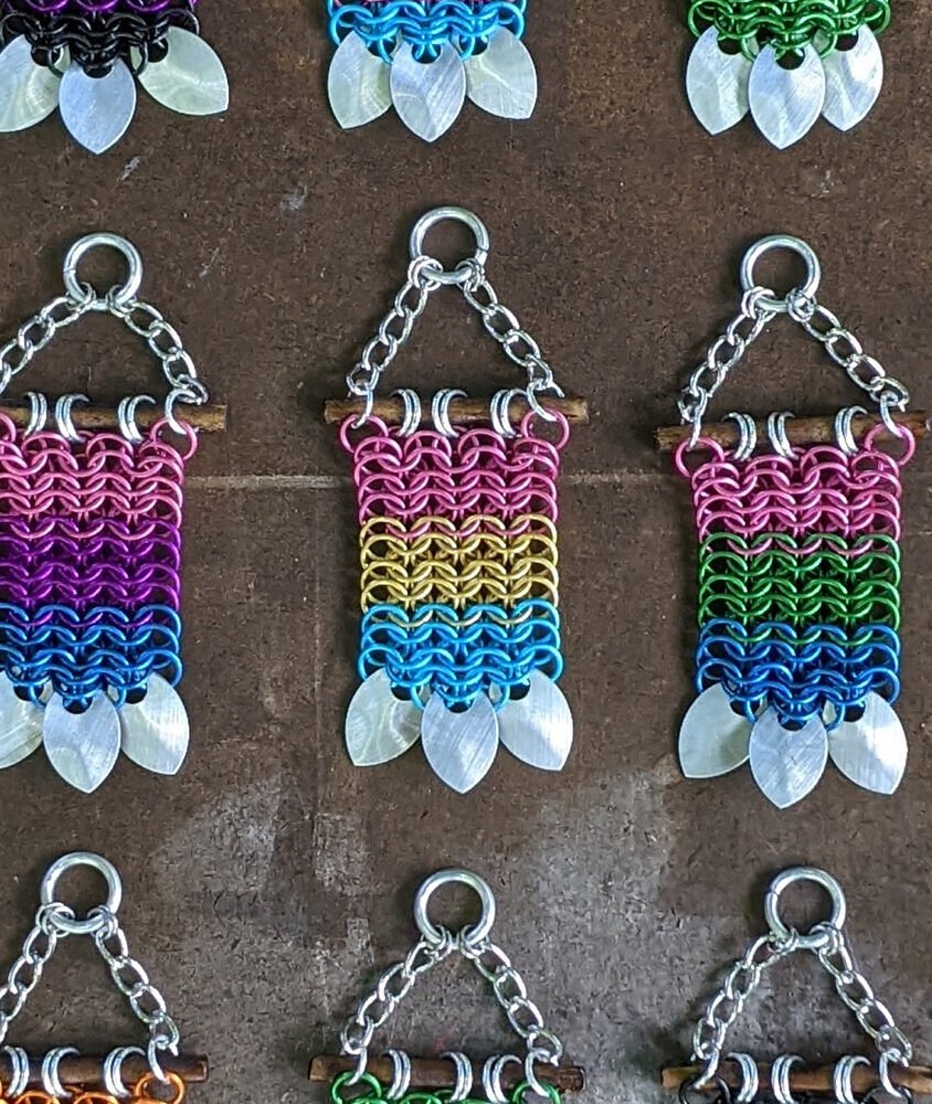Pride Flag Mini Chainmail Banner Wall Hangings - Etsy