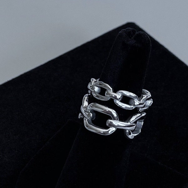 Chunky Silver Ring - Etsy