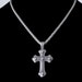 Chunky Gothic Cross Chain Link Necklace Silver Stainless Steel Y2K ...