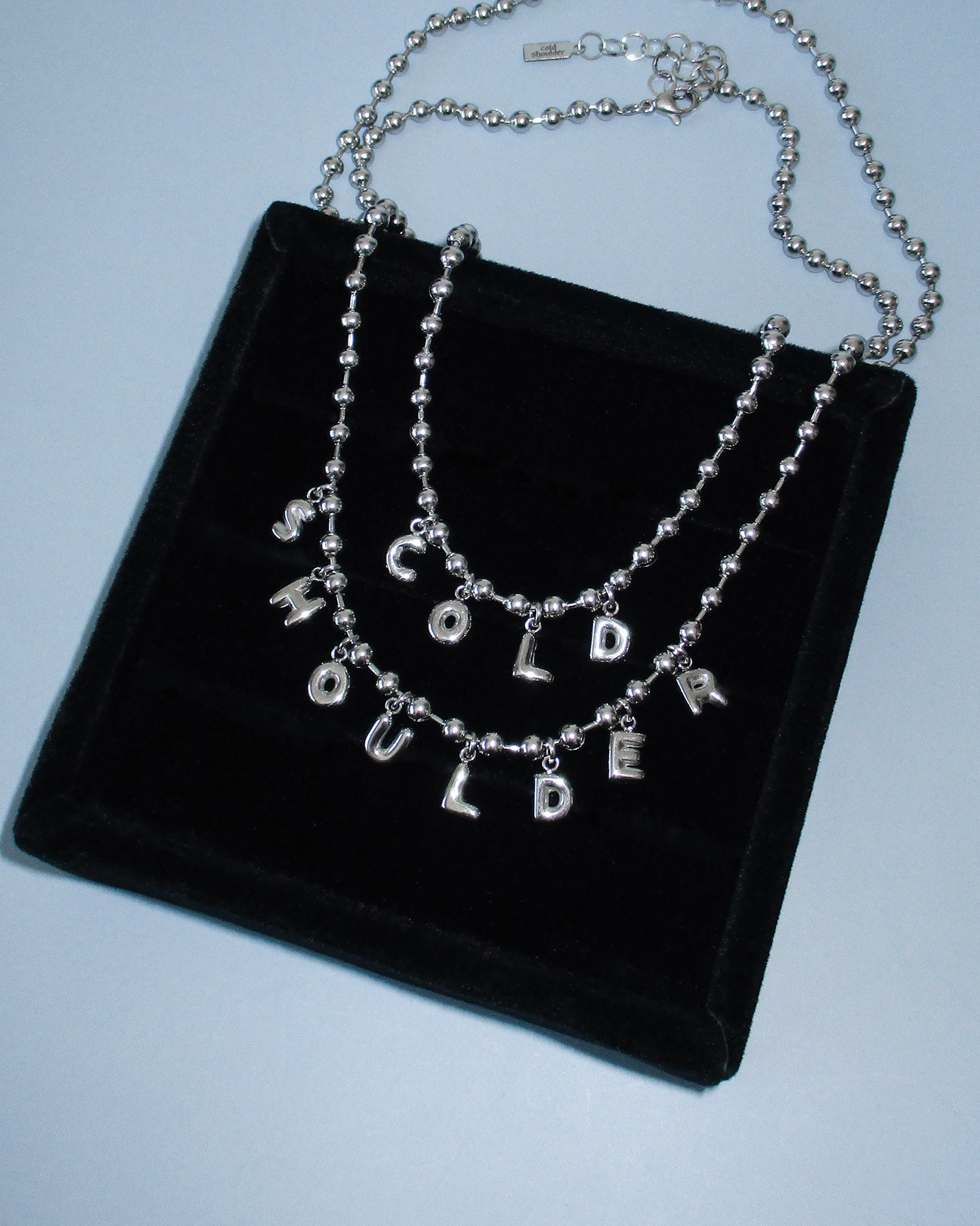 Custom Name Necklace: Stainless Steel Ball Chain, Handmade Personalized ...