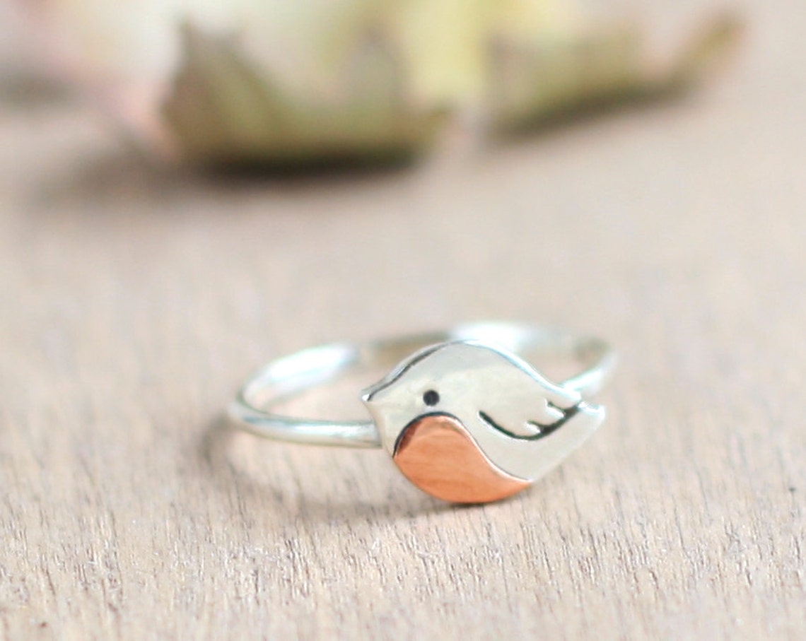 Silver Ring Little Bird Bird Ring Love Bird Ring Little - Etsy