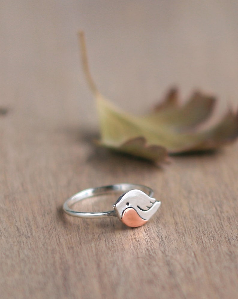 Silver Ring Little Bird Bird Ring Love Bird Ring Little - Etsy
