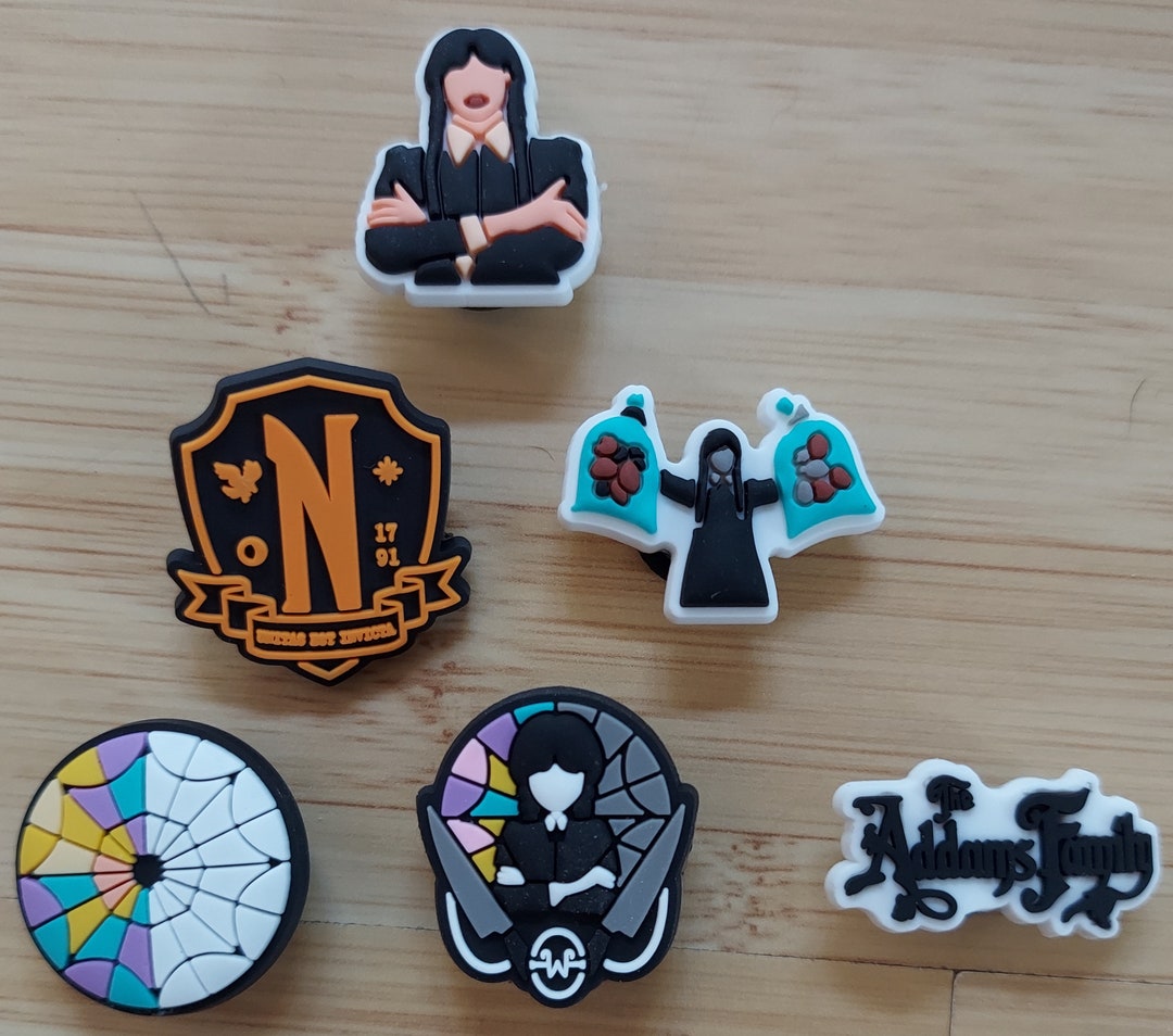 Wednesday Addams Croc Charms - Etsy