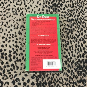 Dr Seuss' "how the Grinch Stole Christmas" [VHS] Narrated by Walter ...