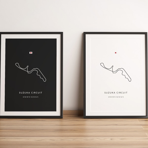 Formula 1 Wall Art Map - Etsy