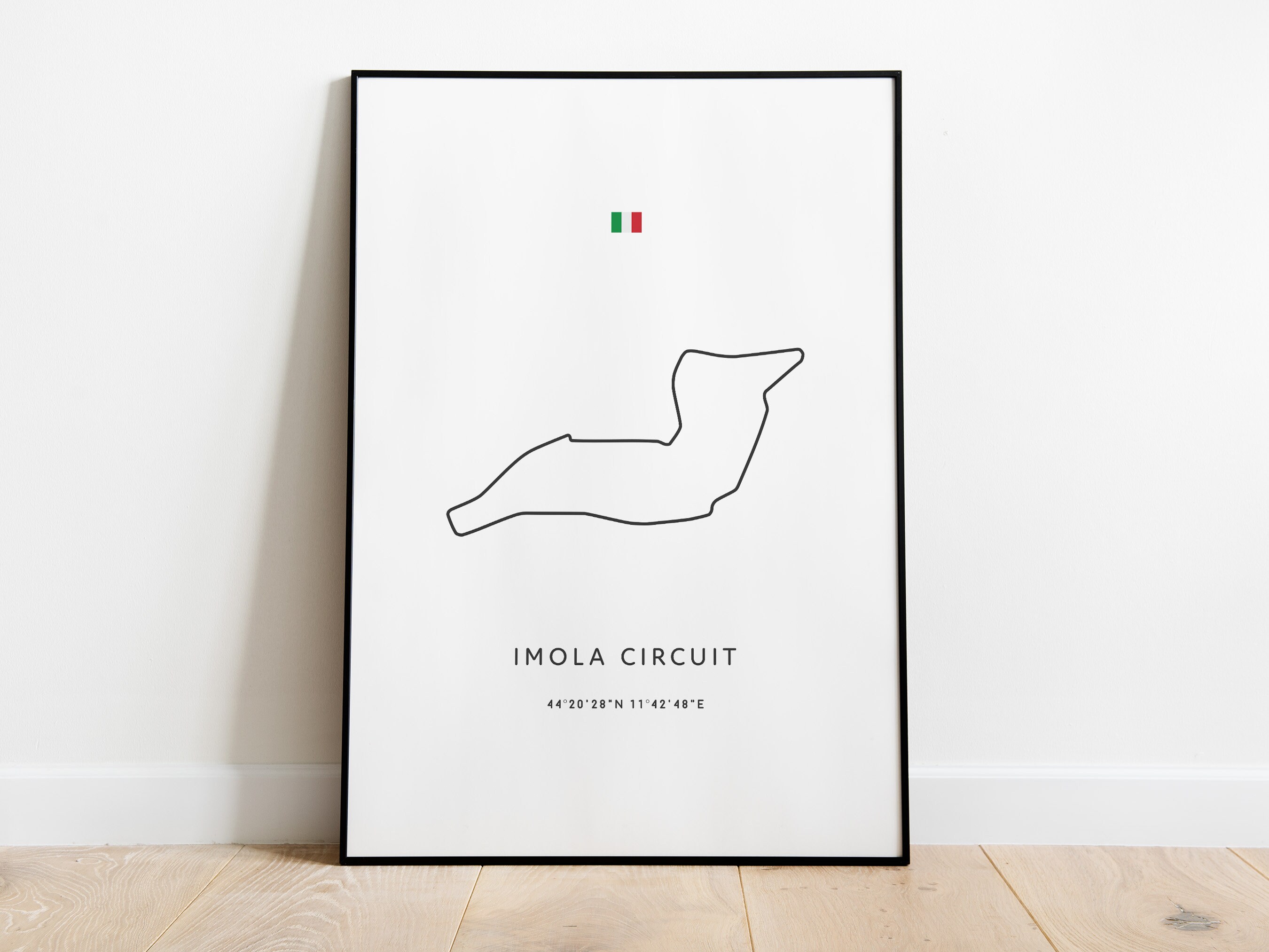Imola Circuit | Wall Art, Poster, F1 Formula 1 Track Map | Digital ...