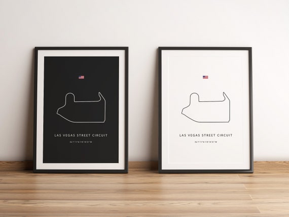 Las Vegas Street Circuit Wall Art Poster F1 Formula 1 | Etsy