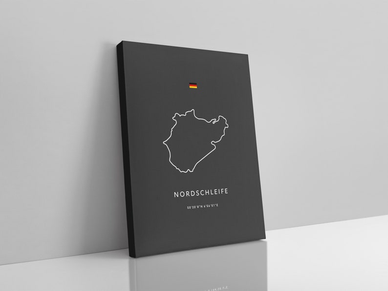 Nurburgring Nordschleife Layout Wall Art, Poster, F1 Formula 1 Track ...