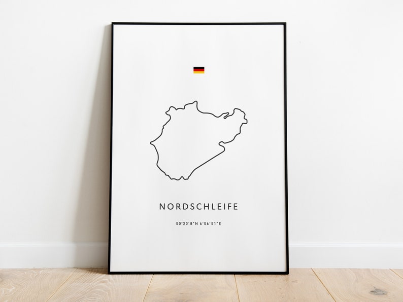 Nurburgring - Nordschleife Layout | Wall Art, Poster, F1 Formula 1 ...