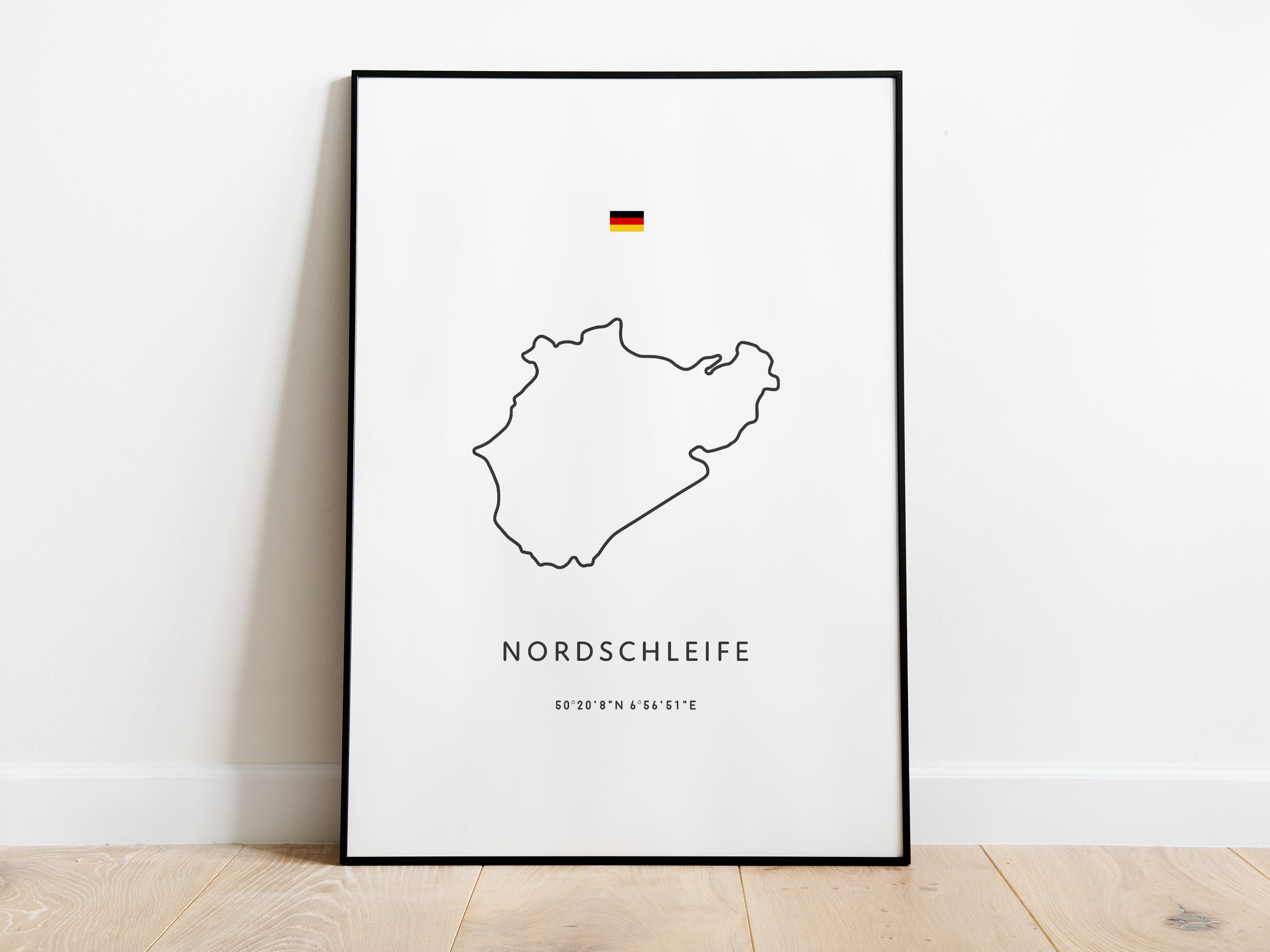 Nurburgring Nordschleife Layout Wall Art, Poster, F1 Formula 1 Track ...