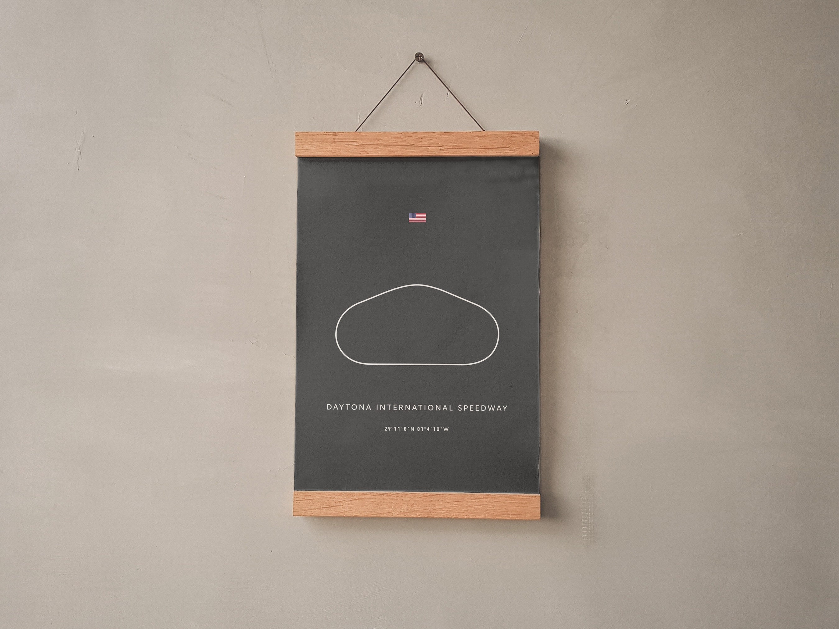 Daytona International Speedway, Tri-oval Wall Art, Poster, NASCAR Track ...