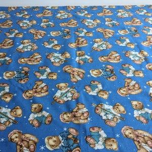 Soft Cotton Teddy Bears Fabric Panel/cotton Fabric Panel Teddy Bear ...