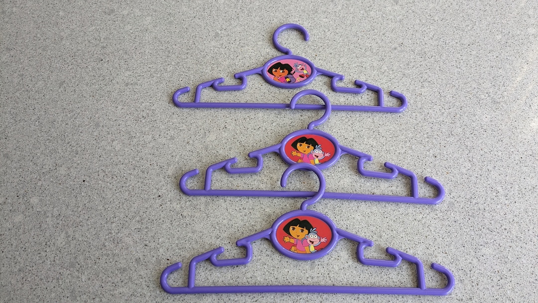 Dora the Explorer Hangers, Set of 3 Kids Plastic Hangers - Etsy
