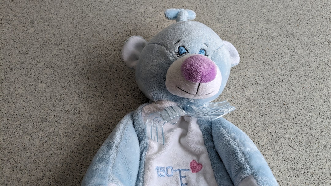 Vintage Hanging Growth Chart for Kids Blue Pink Plush Embroidered ...