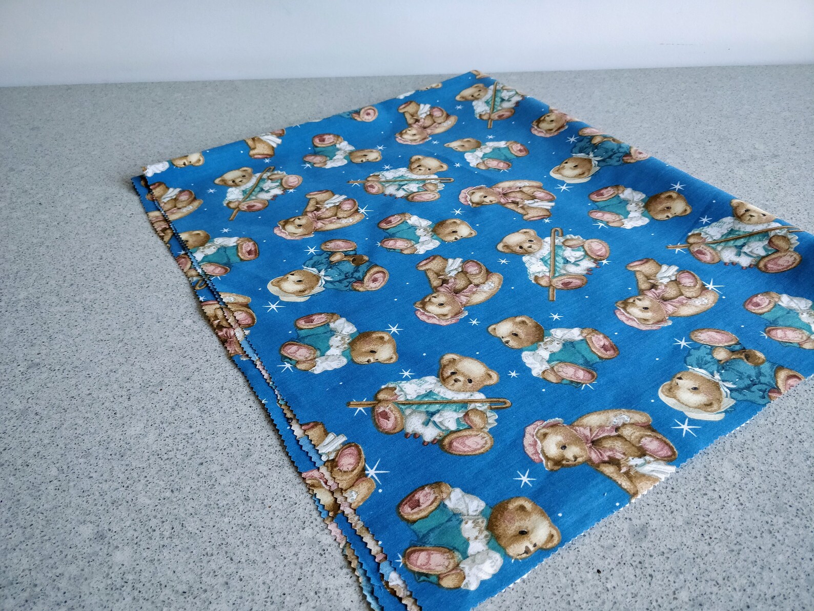 Soft Cotton Teddy Bears Fabric Panel/cotton Fabric Panel Teddy Bear ...