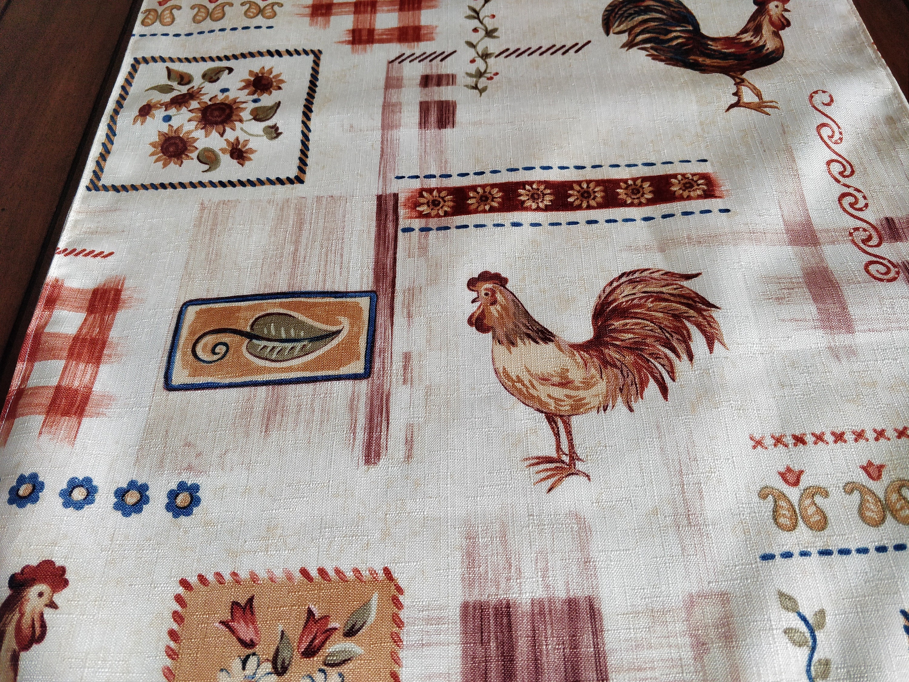 Rustic Farm Animal Table Runner 2 Ply/ Rustic Rooster Table | Etsy