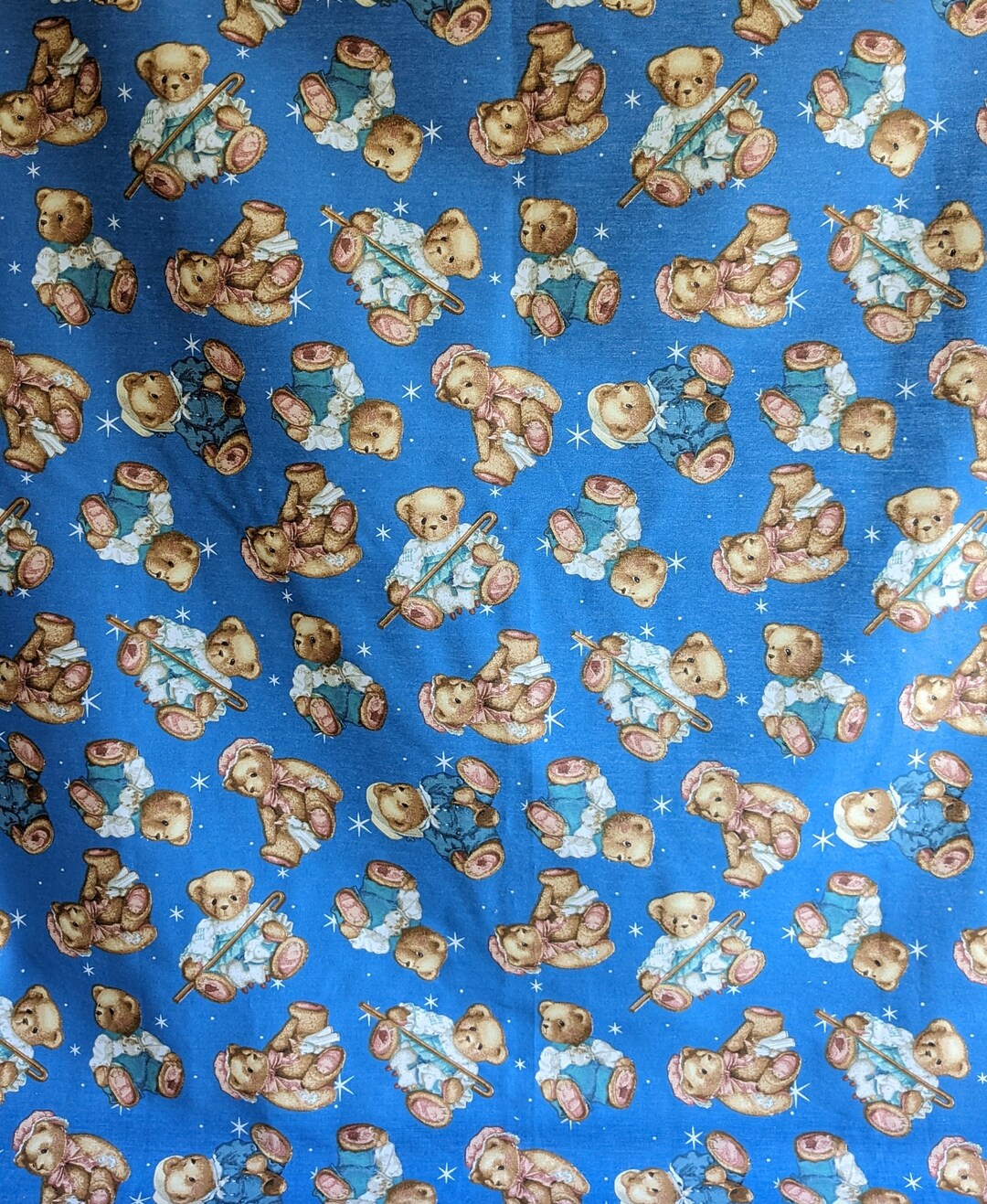 Soft Cotton Teddy Bears Fabric Panel/cotton Fabric Panel Teddy Bear ...