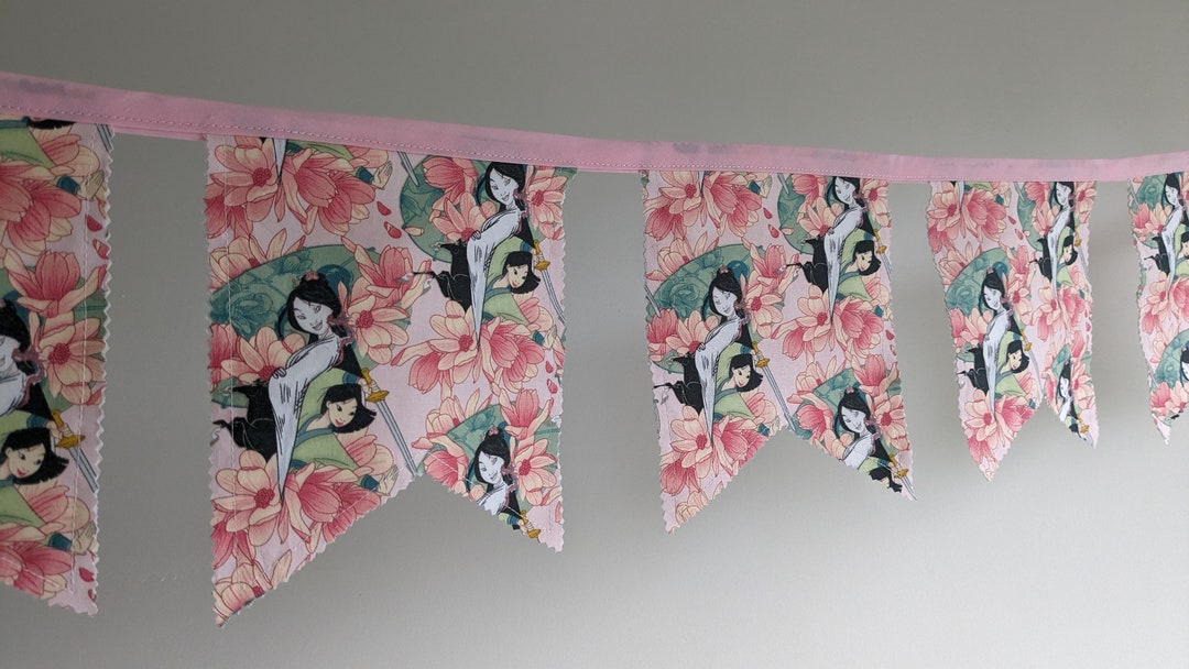 12 Flags Mulan Double Sided Garland Quality Organic Cotton/12 Flags ...